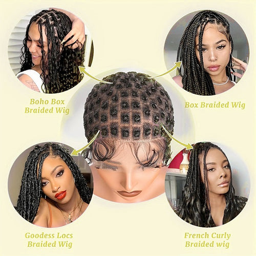 Full Lace Braided Cap for Crochet Box Braids | MyBraidedWig