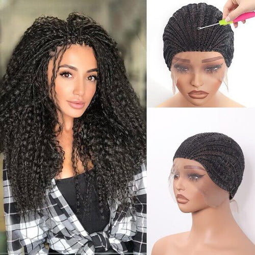 Full Lace Braided Wig Cap Pre-Cornrowed Crochet Cap | Mybraidedwig
