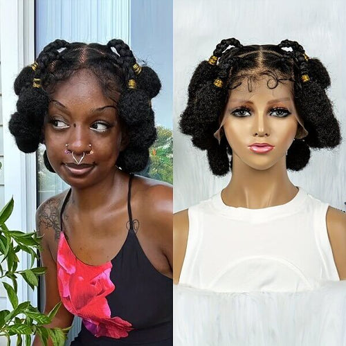 Bantu Knot Braided Wig Full HD Lace Knotless Braided Wig| MyBraidedWig