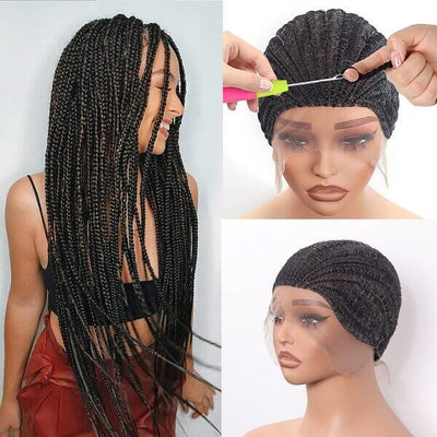 Full Lace Braided Cap for Crochet Box Braids | MyBraidedWig